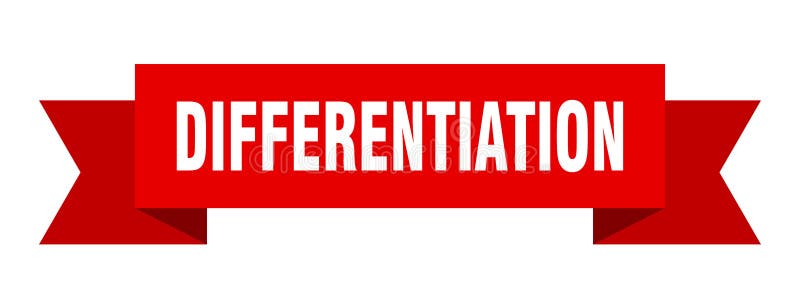 Differentiation ribbon. stock vector. Illustration of insignia - 191268319