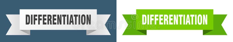 Differentiation Ribbon. Differentiation Isolated Paper Sign. Banner ...