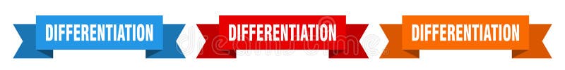 Differentiation Ribbon. Differentiation Isolated Paper Sign. Banner ...