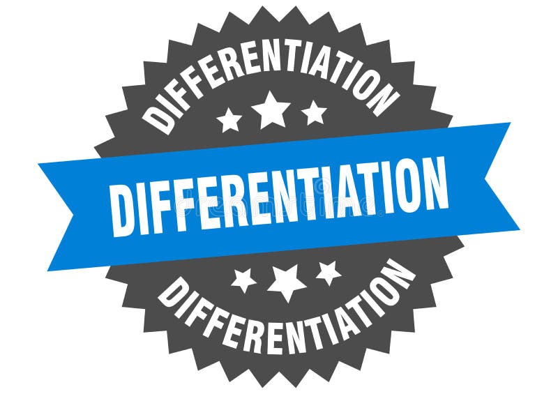 Differentiation Sign. Differentiation Circular Band Label ...