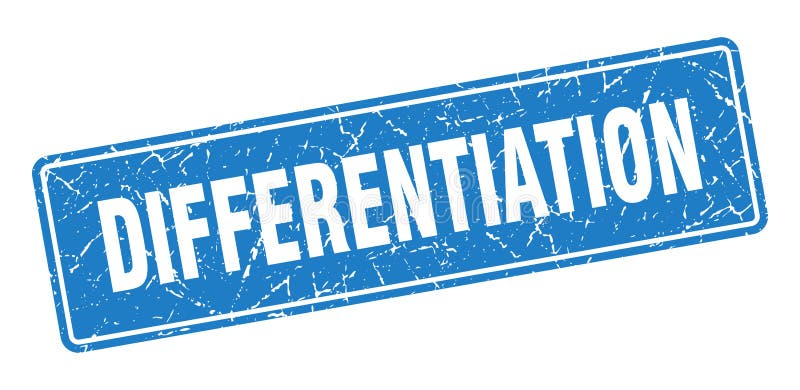 Differentiation Sign. Differentiation Grunge Stamp Stock Vector ...