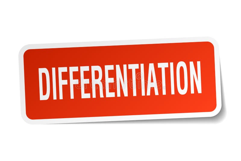Differentiation Sticker. Differentiation Square Sign Stock Vector ...