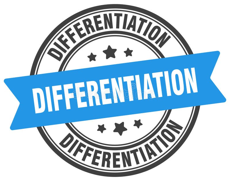 Differentiation Stamp. Differentiation Label on Transparent Background ...