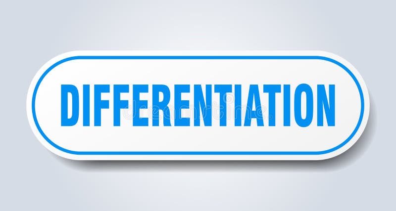 Differentiation Sticker. Differentiation Square Sign Stock Vector ...