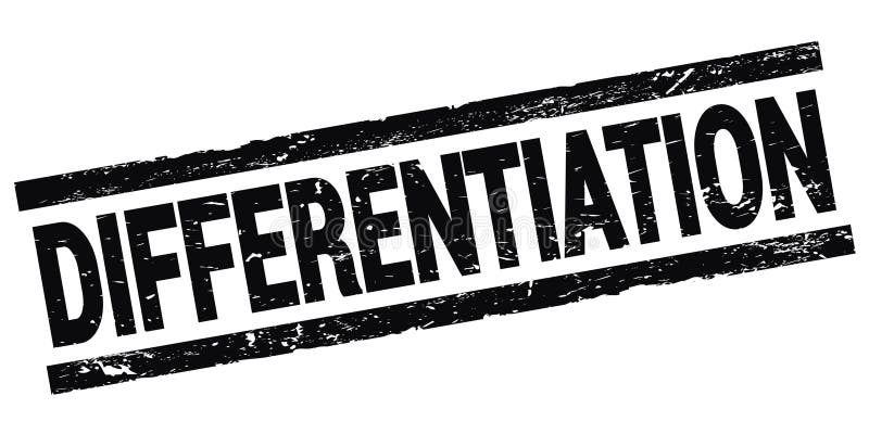DIFFERENTIATION Text on Black Rectangle Stamp Sign Stock Illustration ...