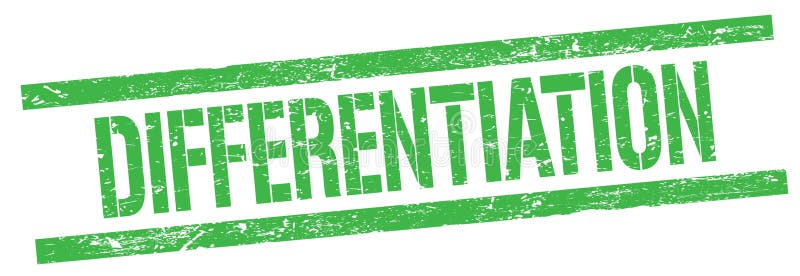 DIFFERENTIATION Text on Green Grungy Rectangle Stamp Stock Illustration ...