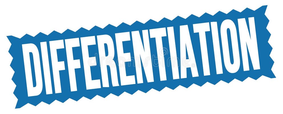 DIFFERENTIATION Text Written on Blue Stamp Sign Stock Illustration ...