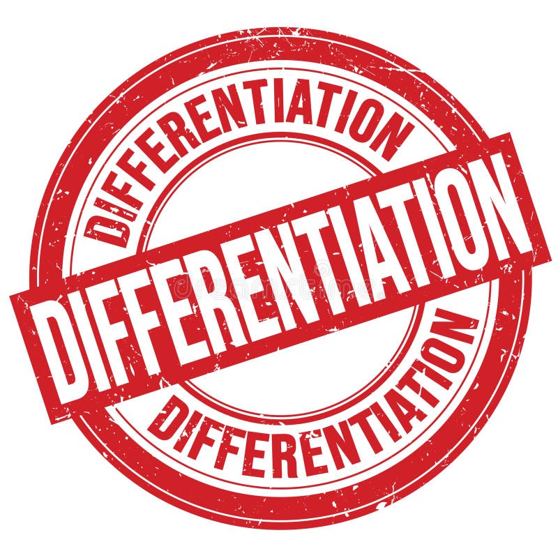 DIFFERENTIATION Text Written on Red Round Stamp Sign Stock Illustration ...