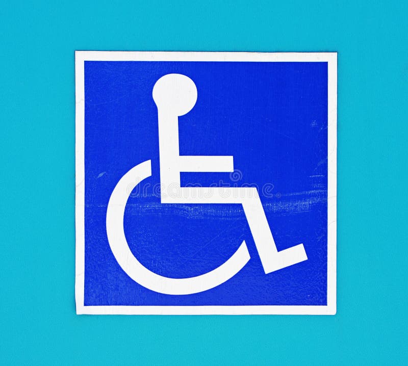 Differently-abled Wheechair Sign Stock Photo - Image of indicator ...