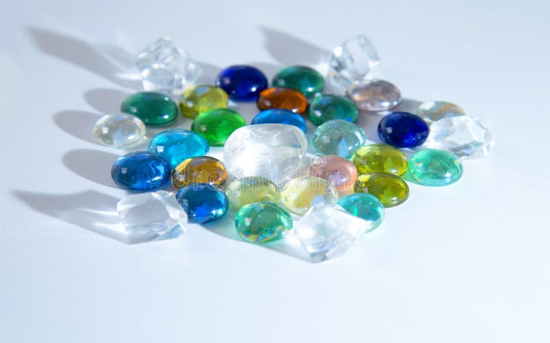 Differently Colored Glass Round Crystals Stock Image - Image of bright ...