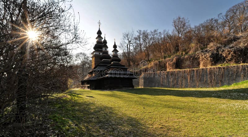 Differently Structured Building Standing Lonely Stock Image - Image of ...