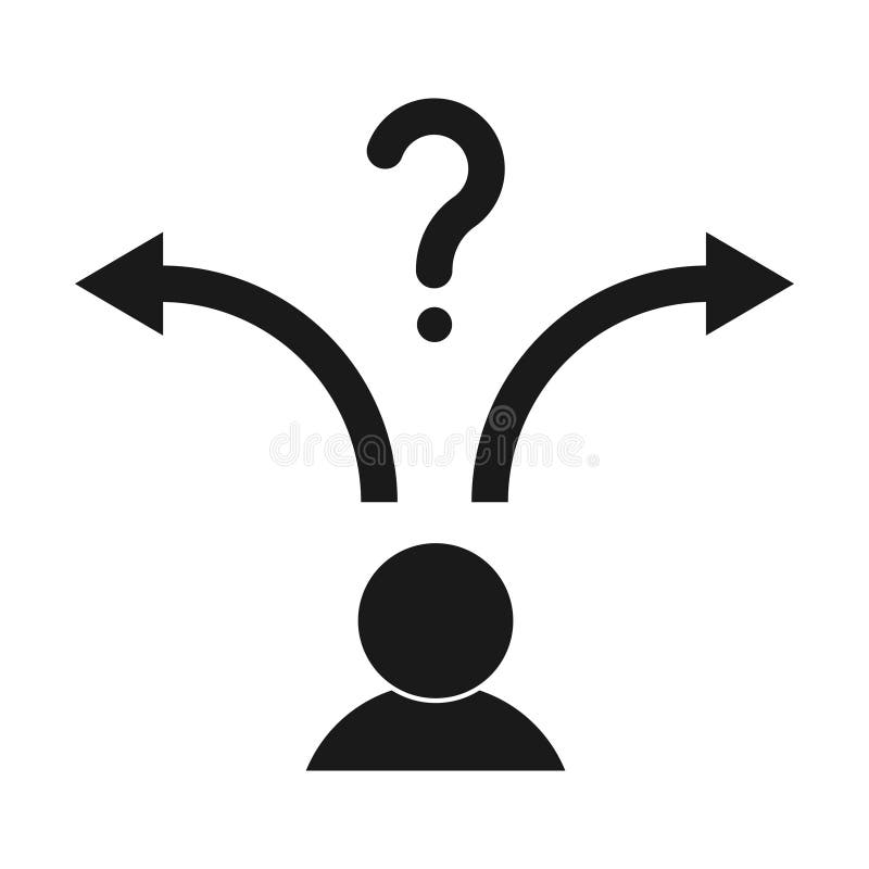 Difficult Choice Icon Vector Illustration Design Stock Vector ...