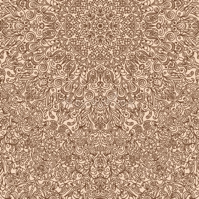 Difficult Circular Pattern Composed of Curls and Spirals Drawn V Stock ...