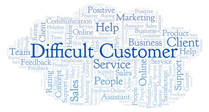 Difficult Customer Word Cloud. Stock Illustration - Illustration of ...