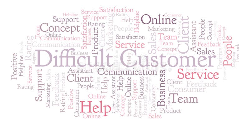 Difficult Customer Word Cloud. Stock Illustration - Illustration of ...