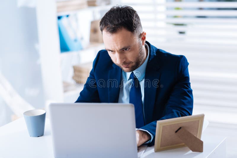 Thoughtful Clever Worker Struggling while Making an Important Decision ...