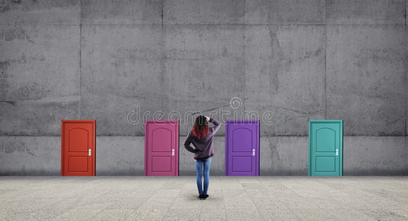Multiple Doors stock illustration. Illustration of options - 1814075