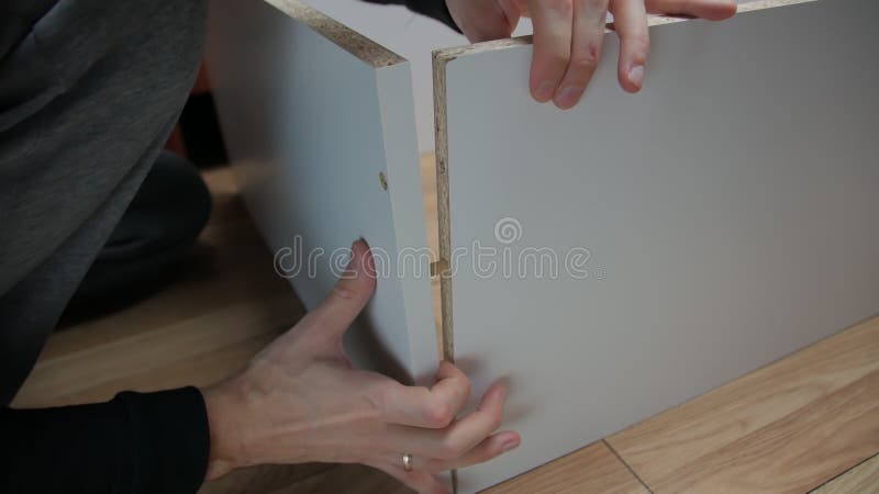 Furniture Assembly Point of View Stock Footage - Video of cupboard ...