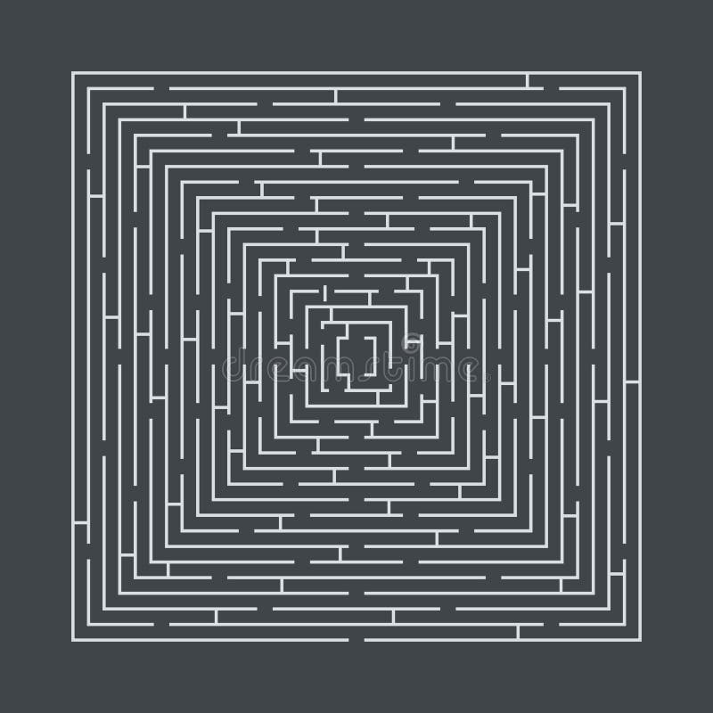 Difficult and Long Maze Educational Game in the Form of a Square Stock ...