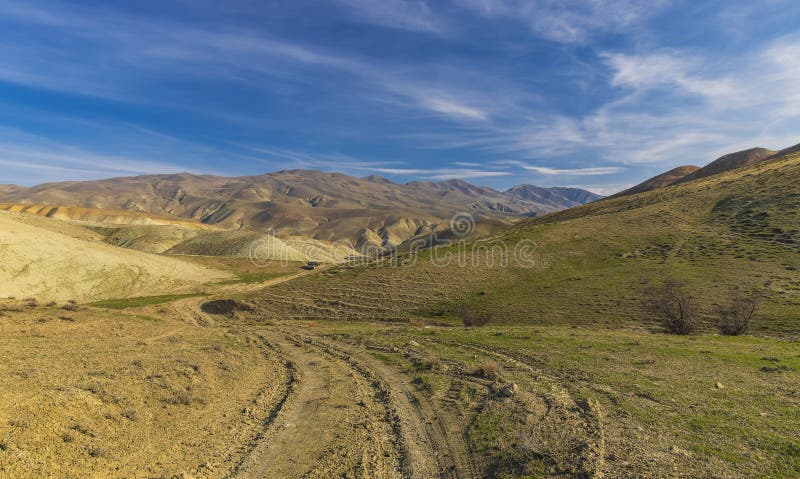 Difficult Mountain Road on a Sunny Day Stock Image - Image of difficult ...