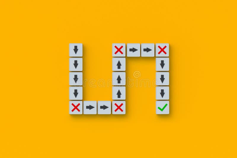 A Difficult Path To Success. Overcoming Obstacles Stock Illustration ...