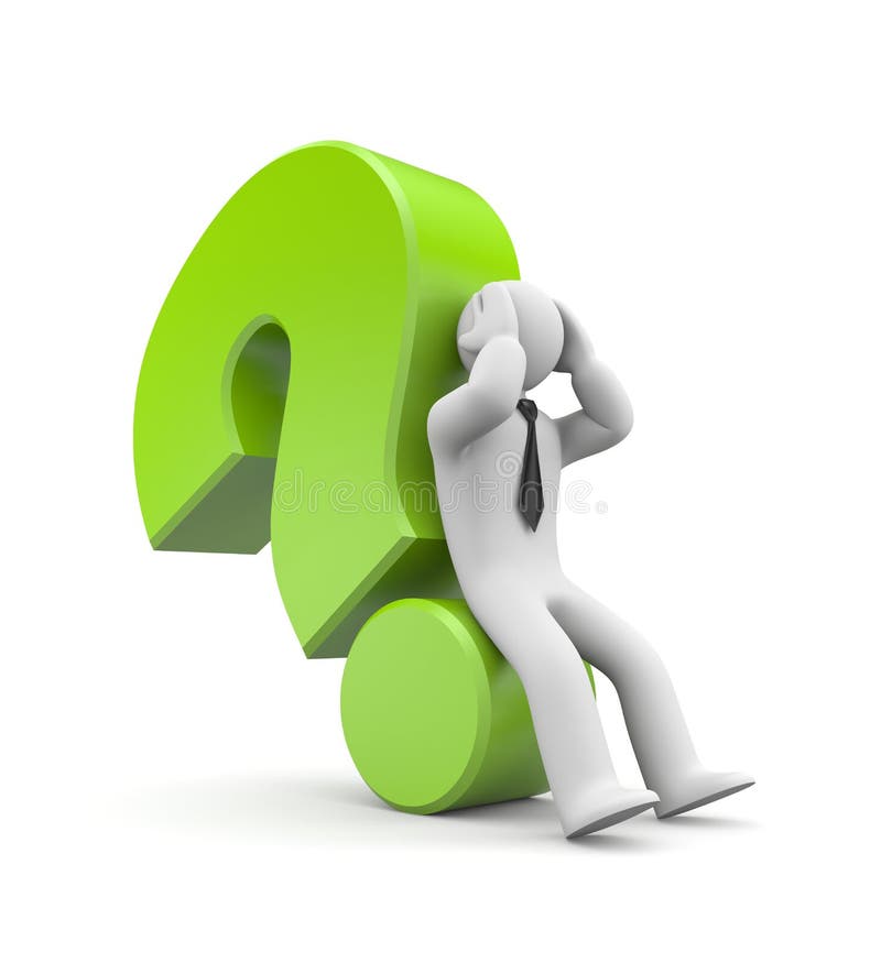 Difficult question stock illustration. Illustration of fright - 22378805