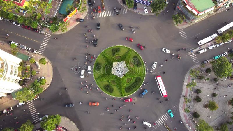 A Difficult Road Intersection. Stock Video - Video of cityscape, flower ...