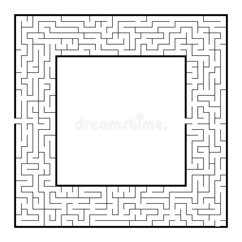 Difficult Square Labyrinth Frame. Game for Kids and Adults. Puzzle for ...