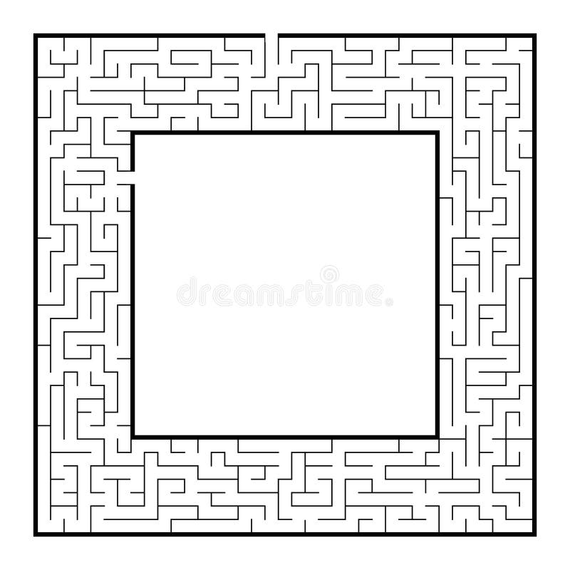 Difficult Square Maze. Game for Kids. Puzzle for Children and Adult ...