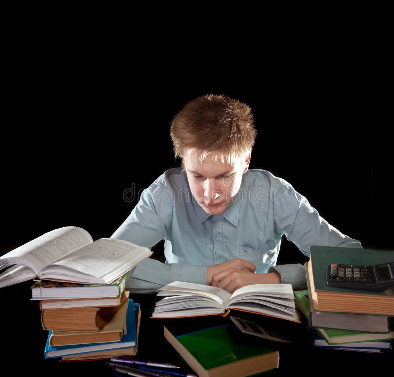 Difficult study stock photo. Image of person, school - 25294458
