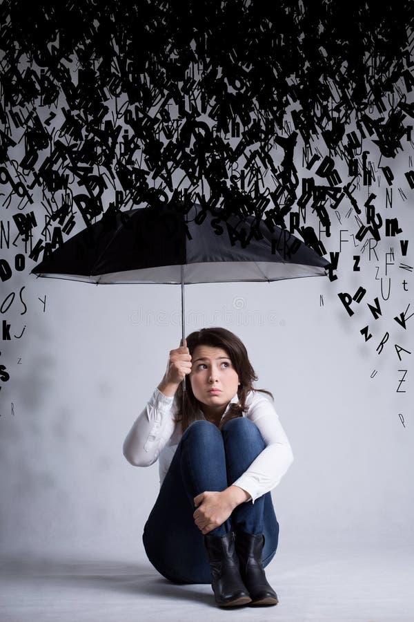 Difficult Time in Woman S Life Stock Photo - Image of sorrow, head ...