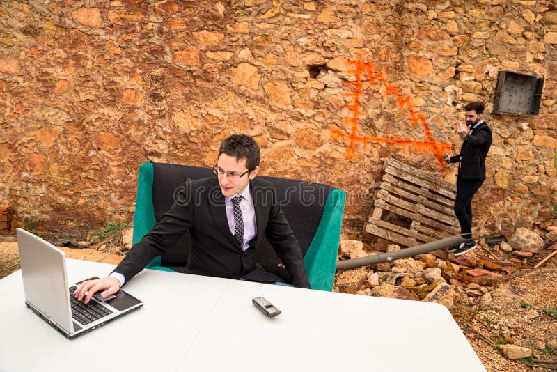 Difficult times stock photo. Image of computer, downturn - 53731608
