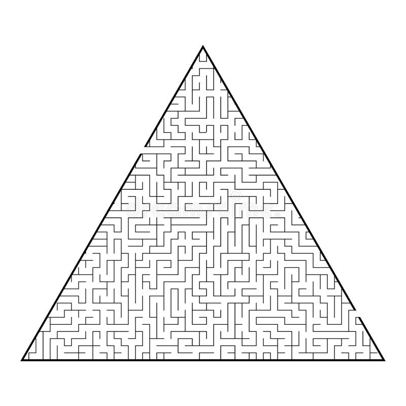 Difficult Triangular Labyrinth. Game for Kids and Adults. Puzzle for ...