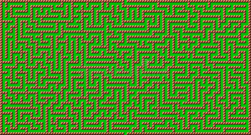 Difficult Vector Retro Game Maze Stock Vector - Illustration of jumble ...