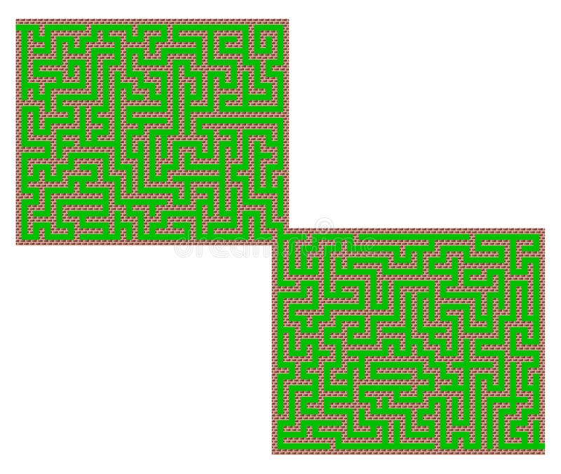 Difficult Vector Retro Game Maze Stock Vector - Illustration of ...