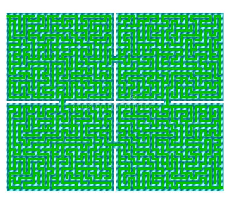 Difficult Vector Retro Game Maze Stock Vector - Illustration of knotty ...