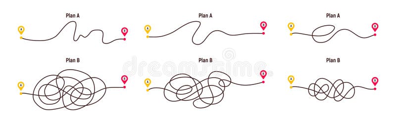Difficult Way, Chaos Path from Point a To B. Complex Chaos Simplifying ...