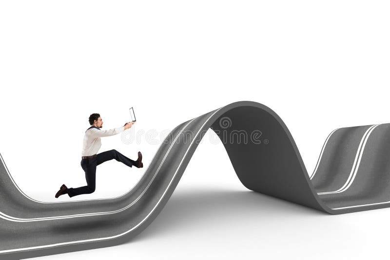 Difficult Way . 3D Rendering Stock Photo - Image of business, career ...