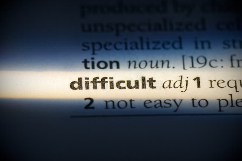 Difficult stock photo. Image of meaning, etymology, education - 161578466