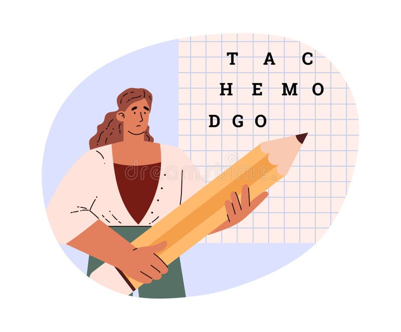 Difficulties Learning, Dyslexia and Dysgraphia Concept, Woman ...