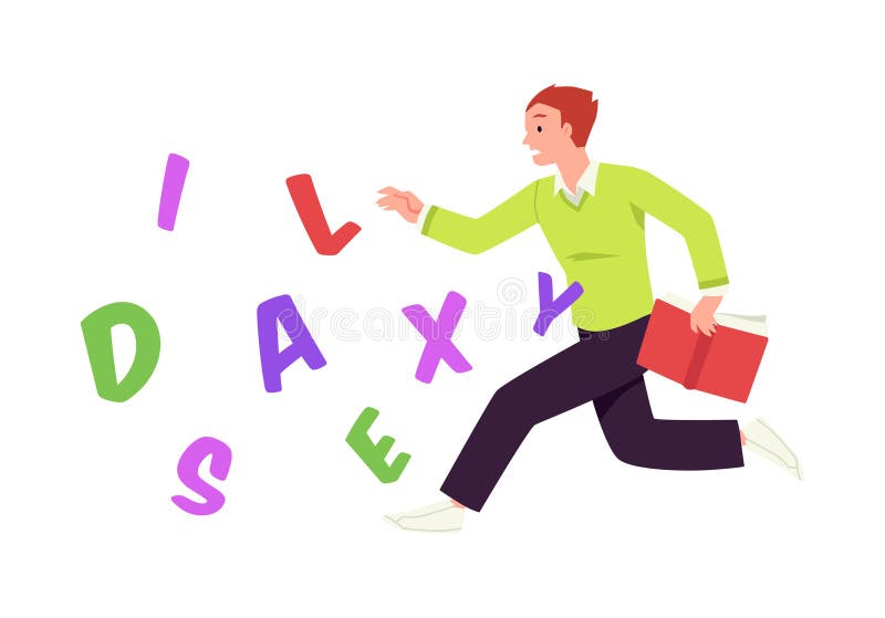 Difficulties Learning and Reading, Dyslexia Vector Concept ...