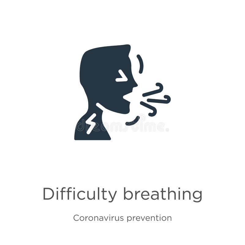 Difficulty Breathing Icon Vector. Trendy Flat Difficulty Breathing Icon ...