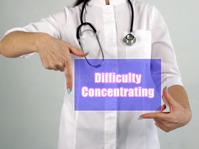 Difficulty Concentrating Phrase on the Sheet Stock Image - Image of ...