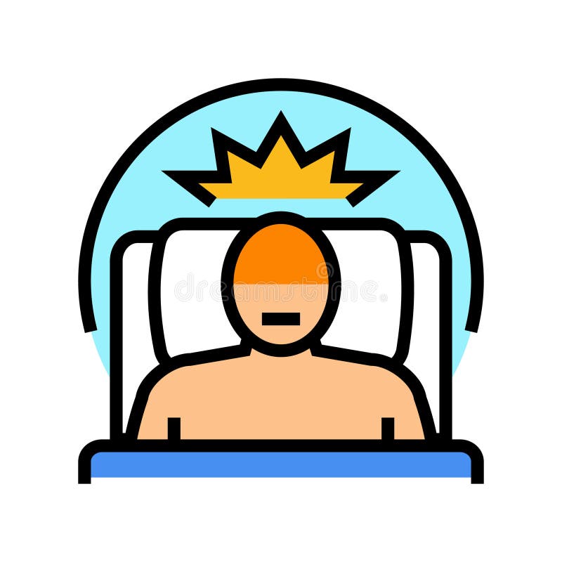 Difficulty Sleeping Disease Symptom Color Icon Vector Illustration ...