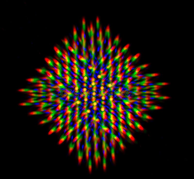 Diffraction of Light from the LED Lamp on the Grating Stock Image ...