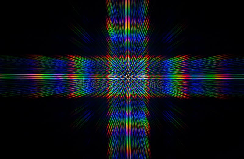 Diffraction of Light from the LED Array Stock Image - Image of bright ...