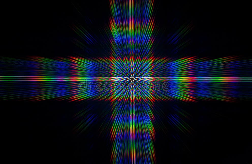 Diffraction of Light from the LED Array Stock Image - Image of bright ...