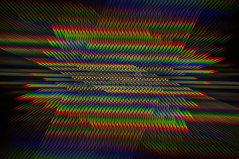 Diffraction of Light from the LED Lamp on the Grating Stock Image ...
