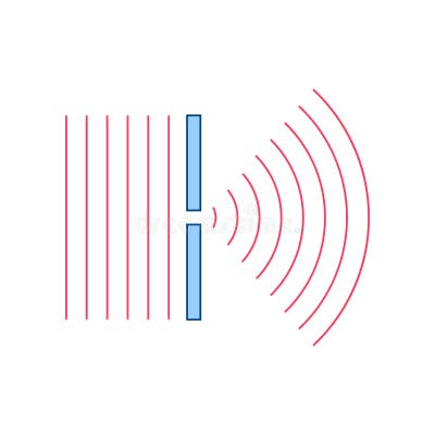 Diffraction of Light Waves Diagram. Stock Vector - Illustration of ...