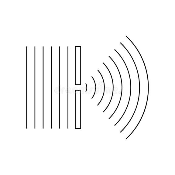 Diffraction of Light Waves Diagram. Stock Vector - Illustration of ...